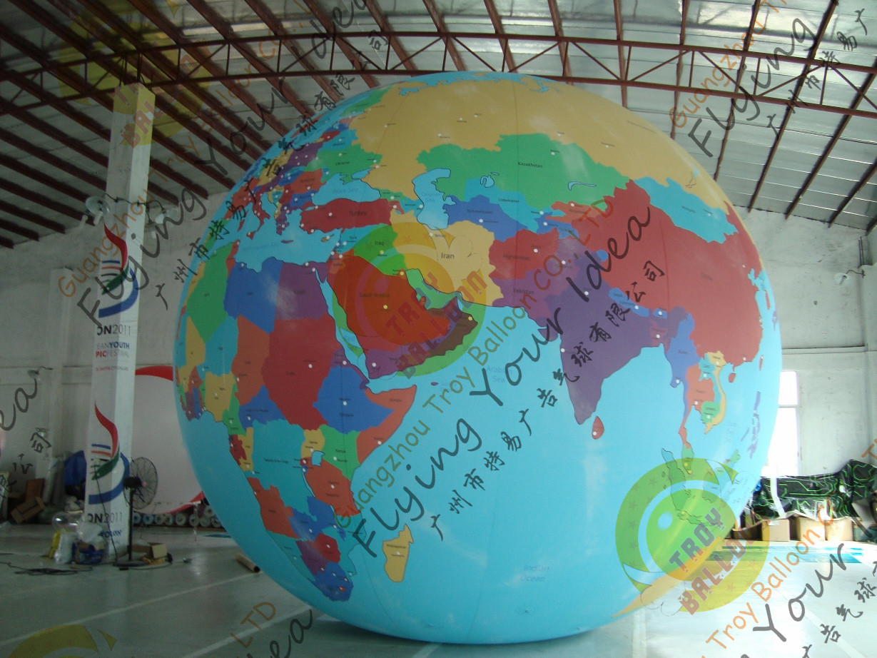 Durable Huge Earth Balloons Globe , Inflatable Helium Filled Balloons