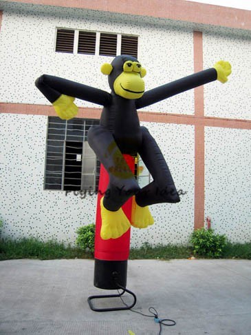 Custom Inflatable Air Dancer / Sky Dancer Inflatable Monkey Shaped Of ...